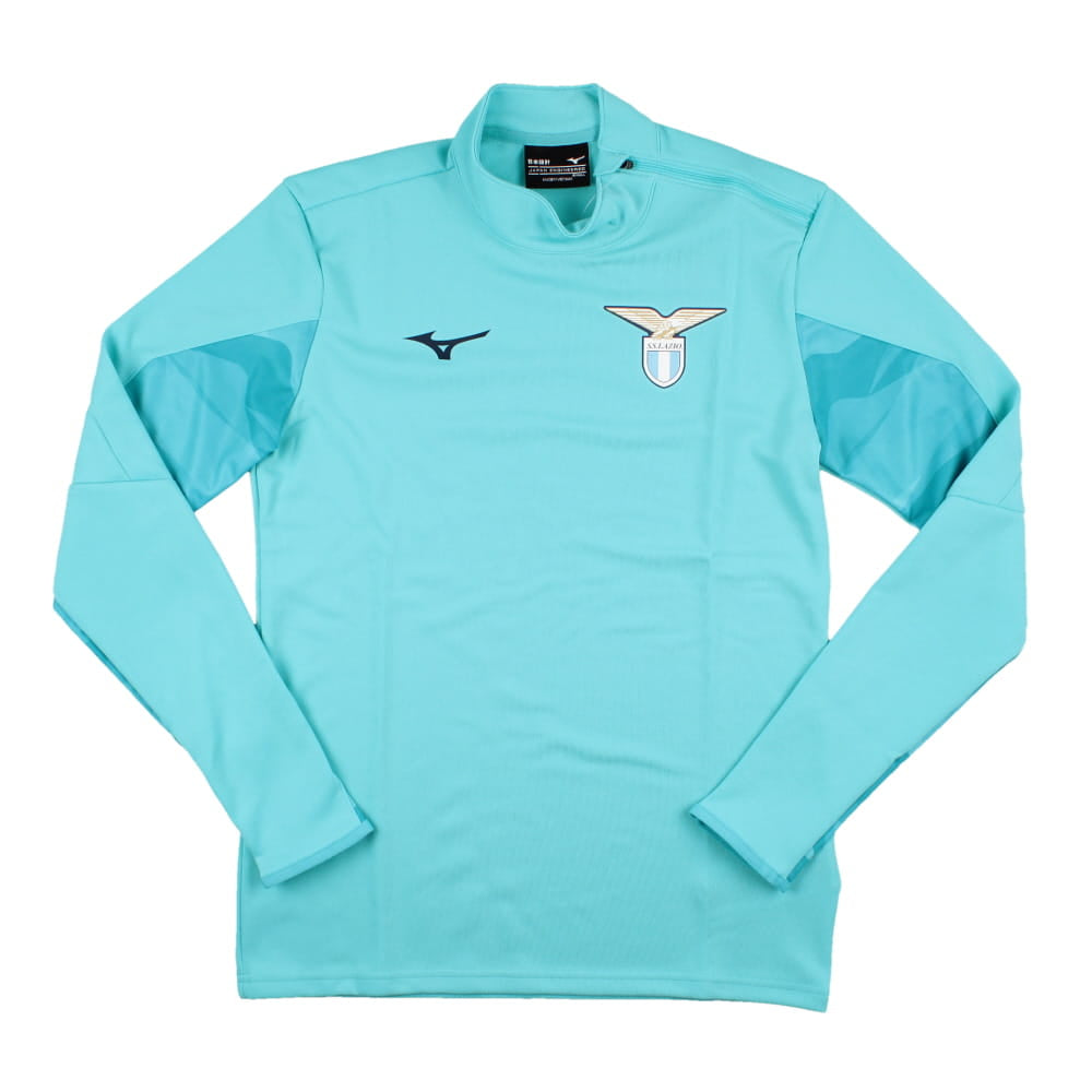 2023-2024 Lazio Half Zip Midlayer Training Top (Azure) – Soccer Clasico